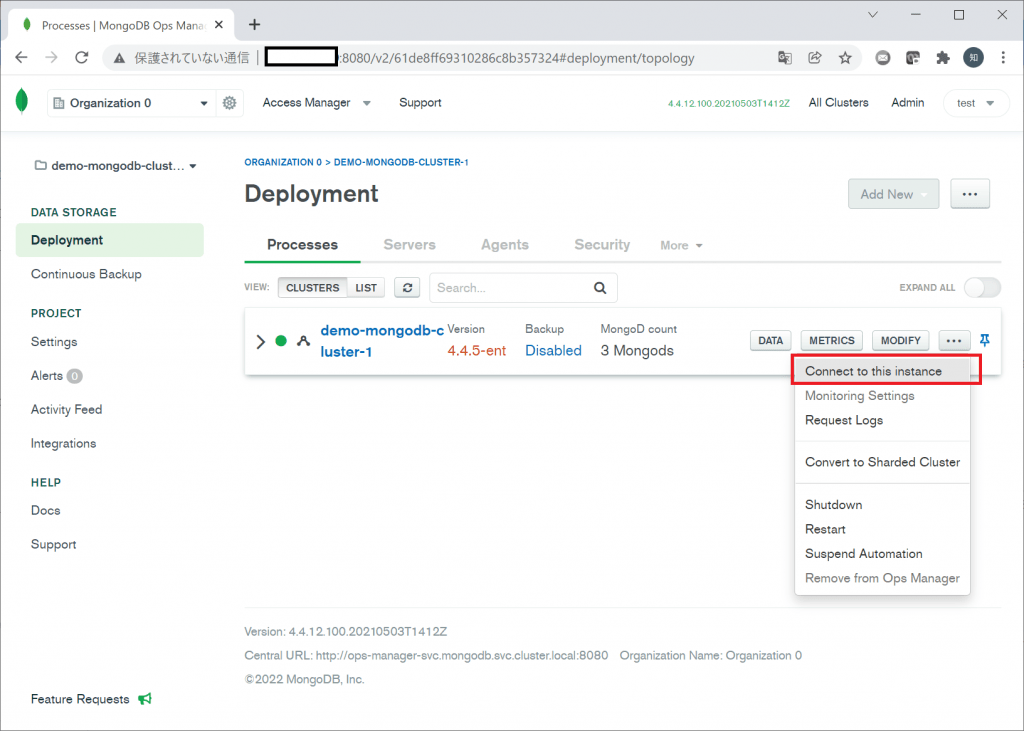 Mongodb Kubernetes Operatorでkubernetes上にmongodbをデプロイする。 Mongodb 5623