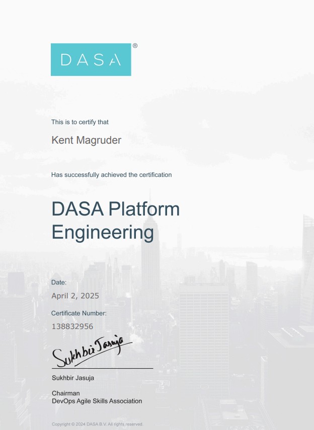 DASA Platform Engineering Certification Program を受講して、試験に合格した話 #PlatformEngineering #PFE #DASA ...